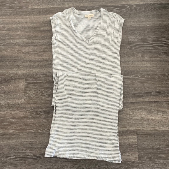 cloth & stone | Dresses | Cloth And Stone Fitted Maxi Dress With Slit ...